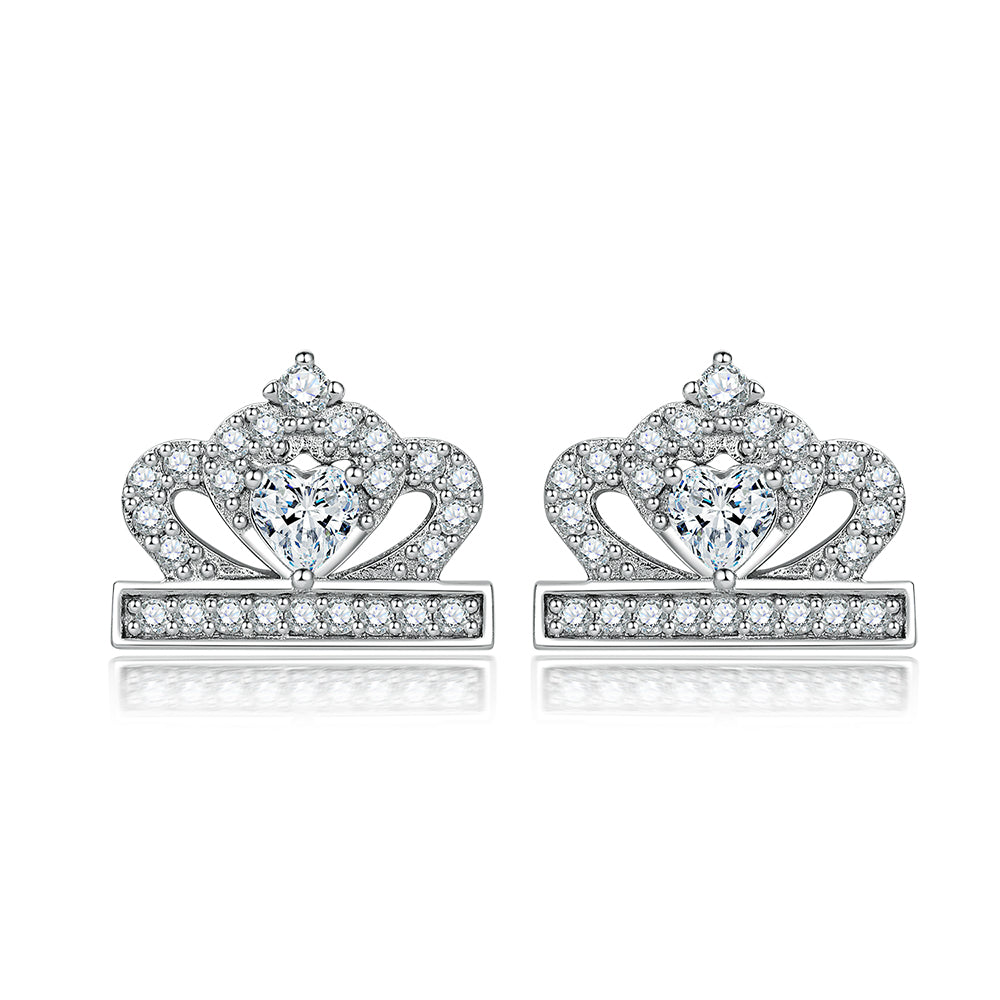 Radiant Crown Studs - Luxurious Diamond Earrings | Lirys Jewelry – Liry's Jewelry