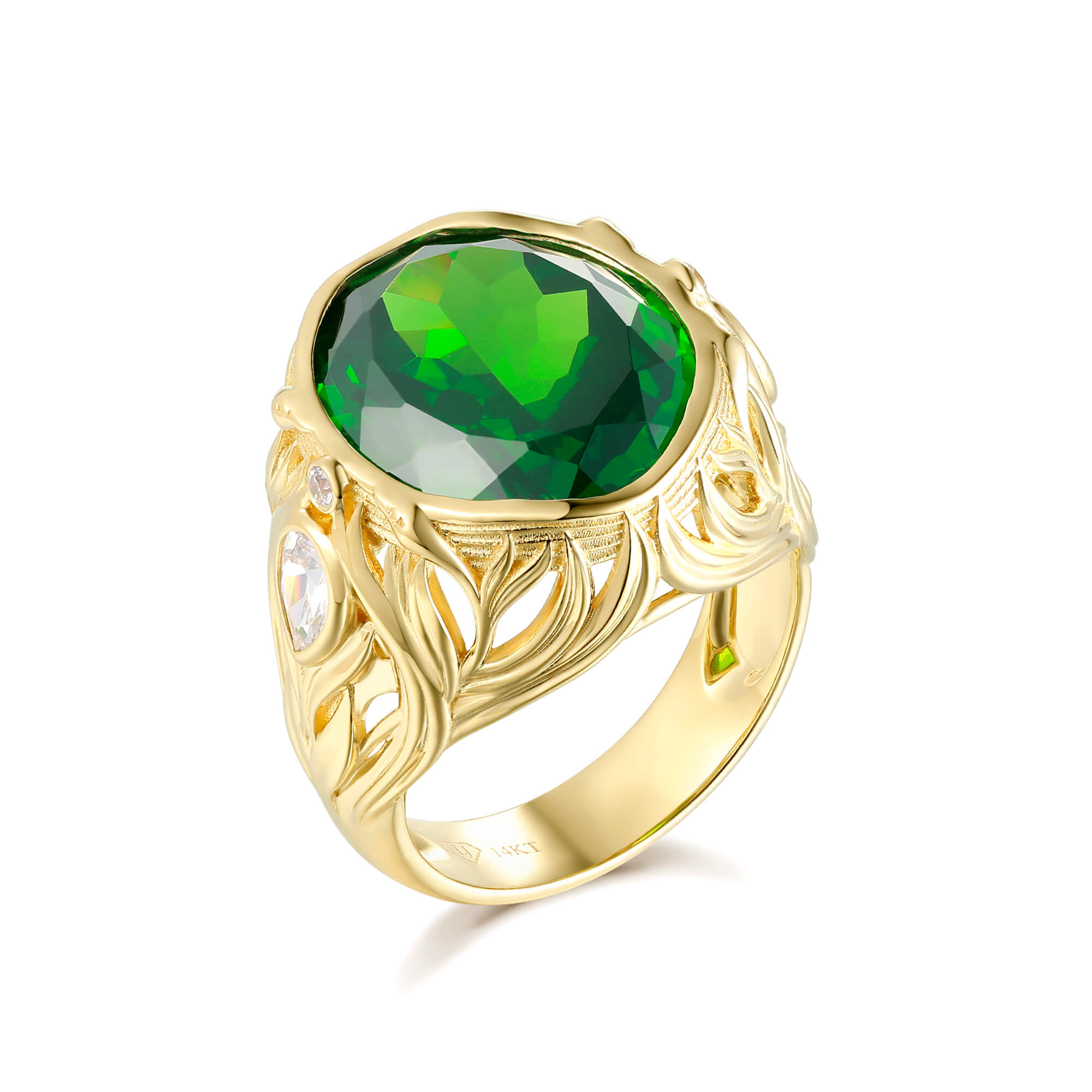 Valiant Emerald Ring - Gold & Sterling Silver Options | Liry's Jewelry