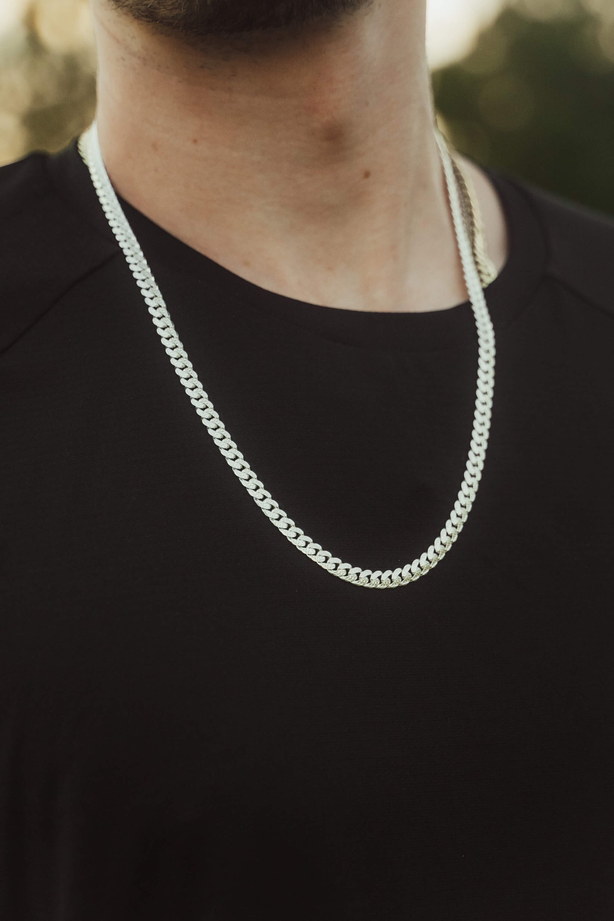 925 Sterling Silver Tight Pave Curb Link Chain | Italian-Made Quality ...