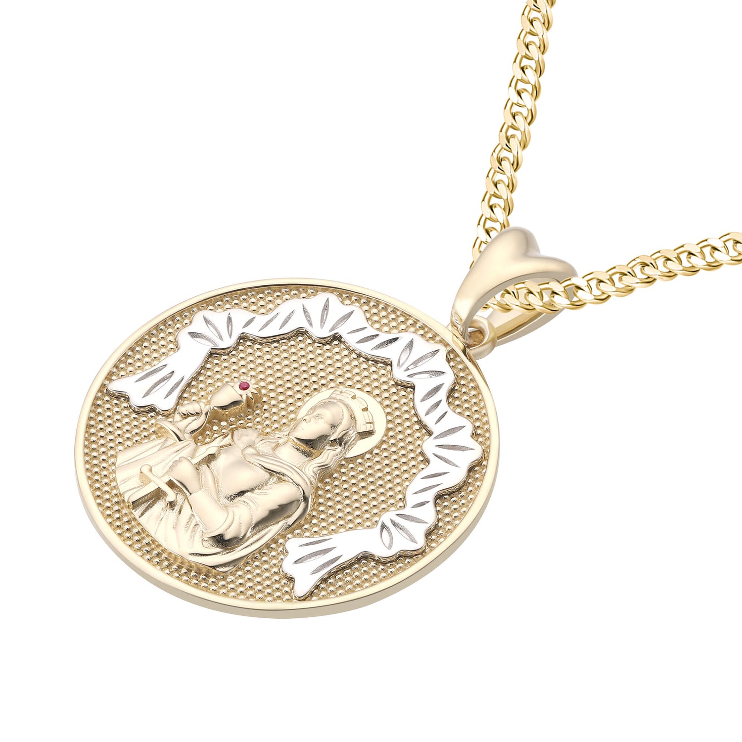 Saint Barbara Pendant - Genuine Gold Religious Medallion | Lirys – Liry ...