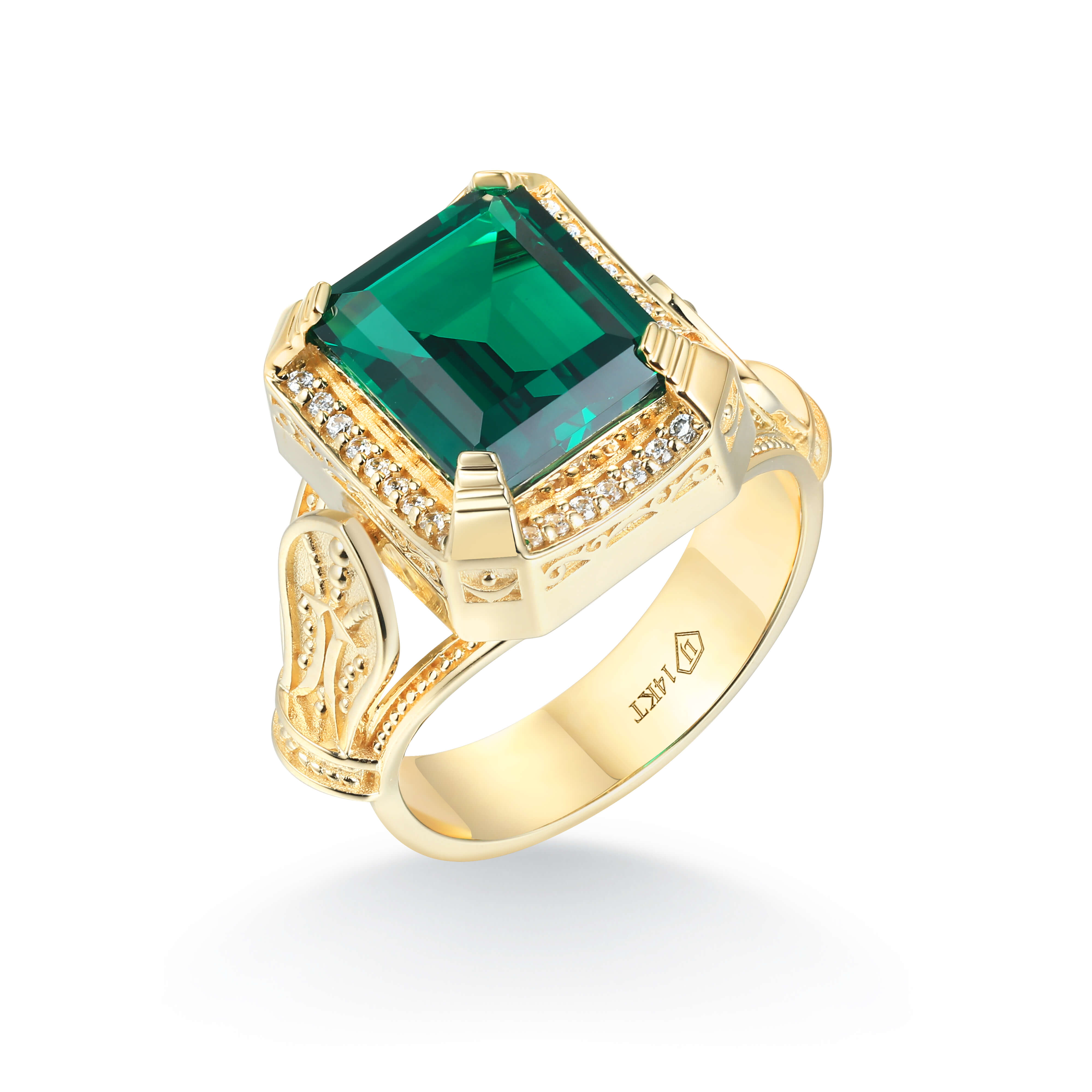 Emperor's Emerald Signet Ring - Gold & Sterling Silver Options | Liry's ...