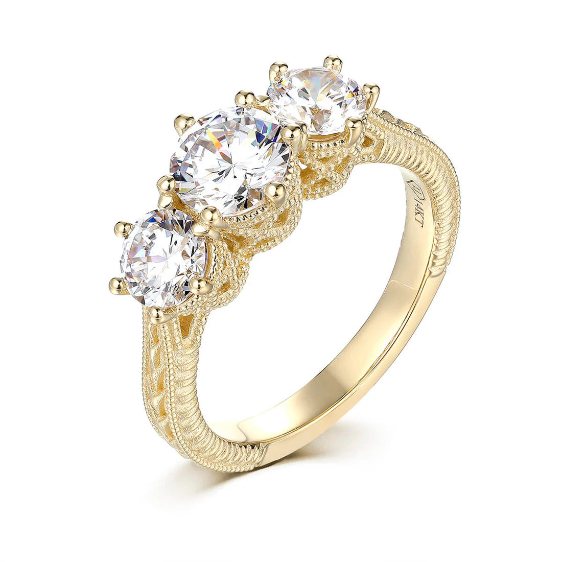Vintage Three Stone Diamond Engagement Ring | Liry's – Liry's Jewelry