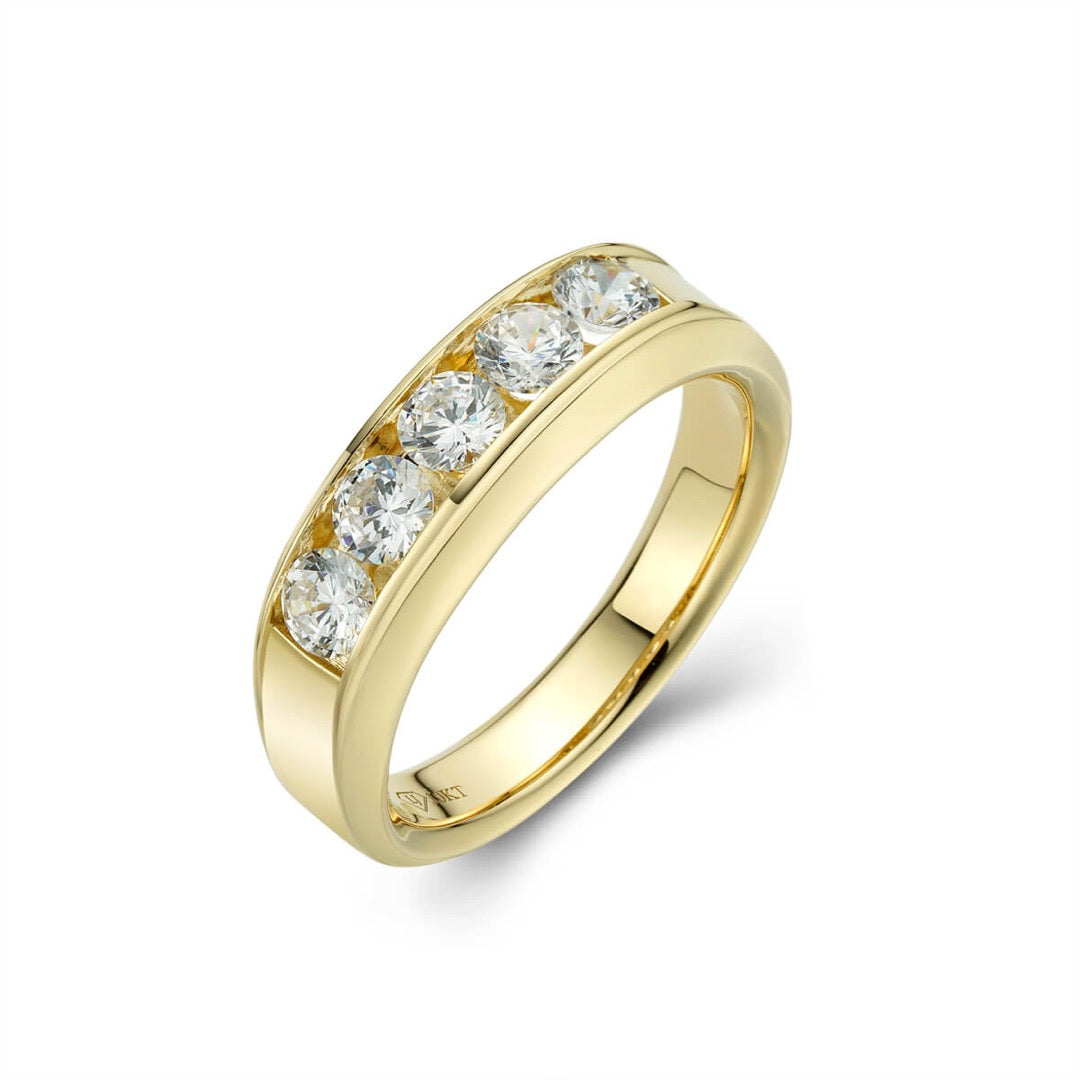 Men’s Channeled Diamond Wedding Band - 1.99ctw Stones | Lirys Jewelry ...
