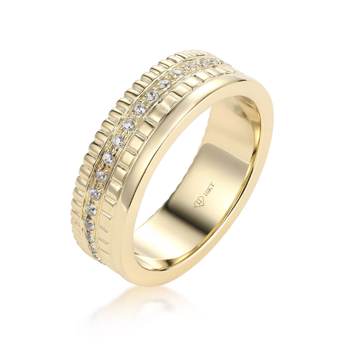 Men's Ruffled Single Row Wedding Band – Liry's Jewelry