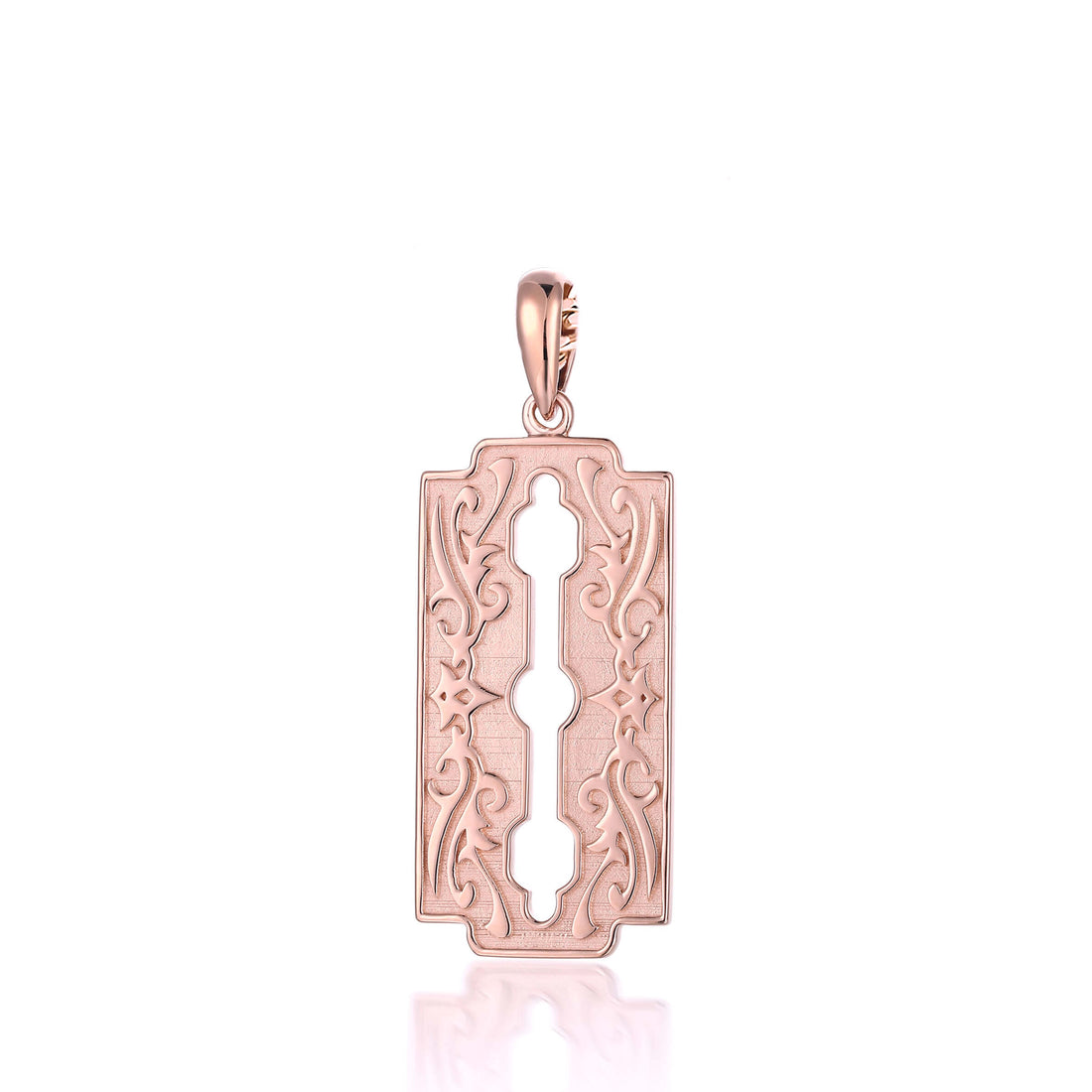 Stained Glass Razor Blade Pendant | Gold Jewelry – Liry's Jewelry